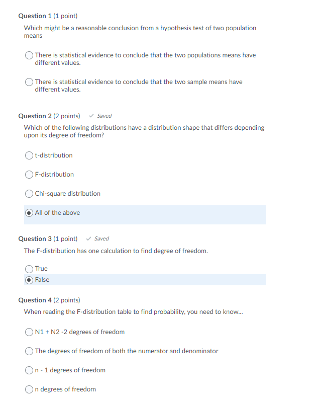 Solved Question 1 (1 point) Which might be a reasonable | Chegg.com
