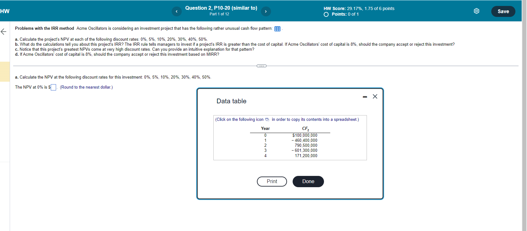 Problems with the IRR method Acme Oscillators is | Chegg.com