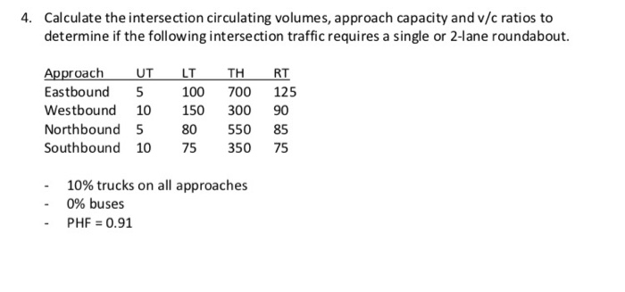 Solved Calculate the intersection circulating volumes, | Chegg.com