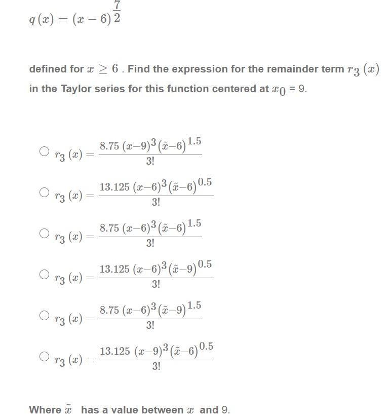 Solved 7 9(x) = (xC – 6)2 defined for 6. Find the | Chegg.com