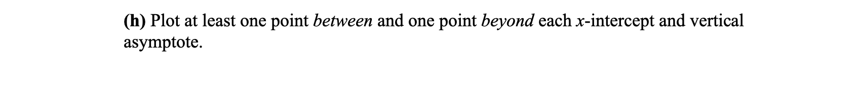 Solved (h) Plot at least one point between and one point | Chegg.com
