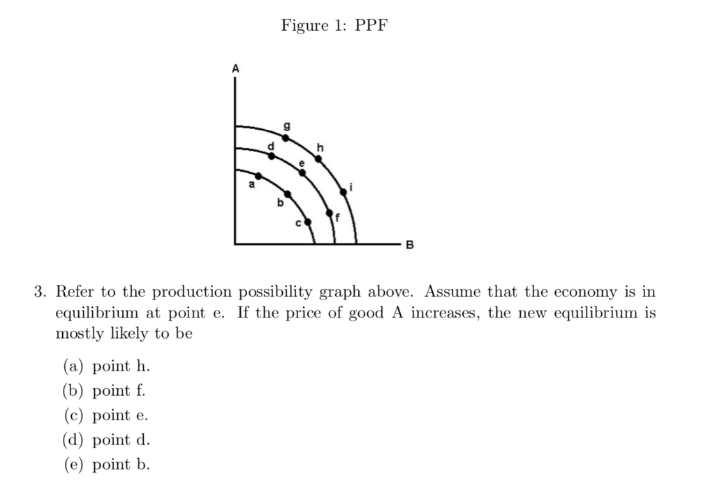 Solved Figure 1: PPF 3. Refer to the production possibility | Chegg.com Solved Figure 1: PPF 3. Refer to the production possibility | Chegg.com