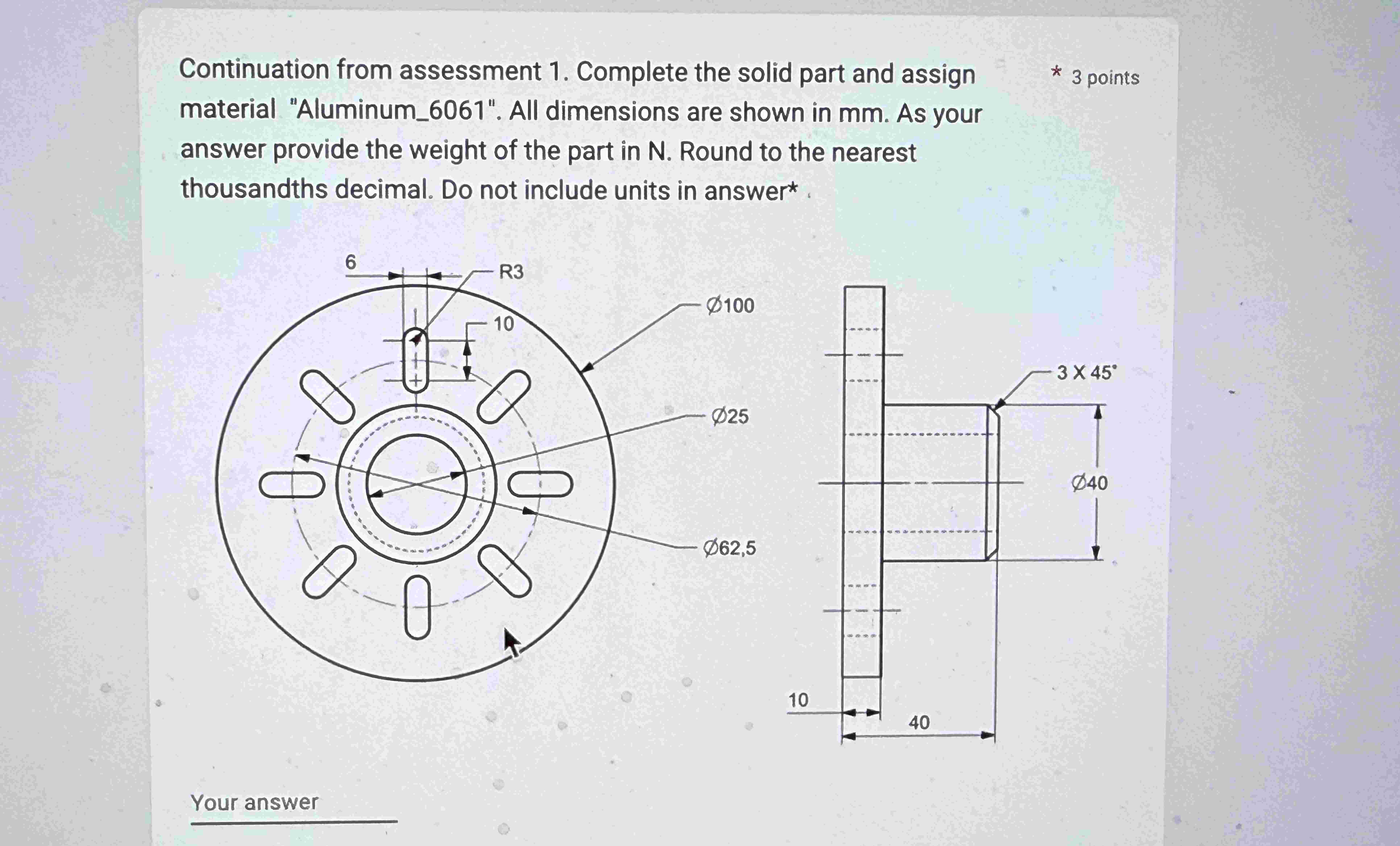 Solved Continuation from assessment 1. ﻿Complete the solid | Chegg.com