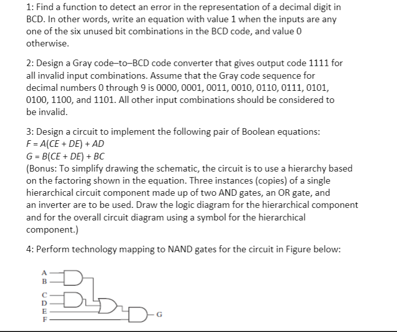 Solved 1: Find a function to detect an error in the | Chegg.com