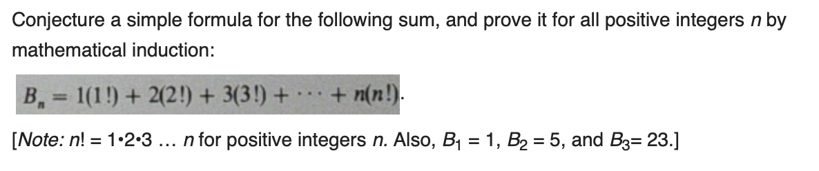 Solved Conjecture a simple formula for the following sum, | Chegg.com