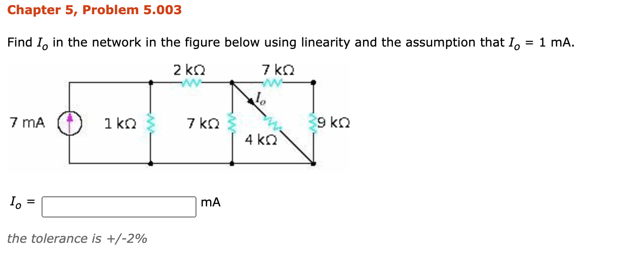 Solved Find Io in the network in the figure below using | Chegg.com