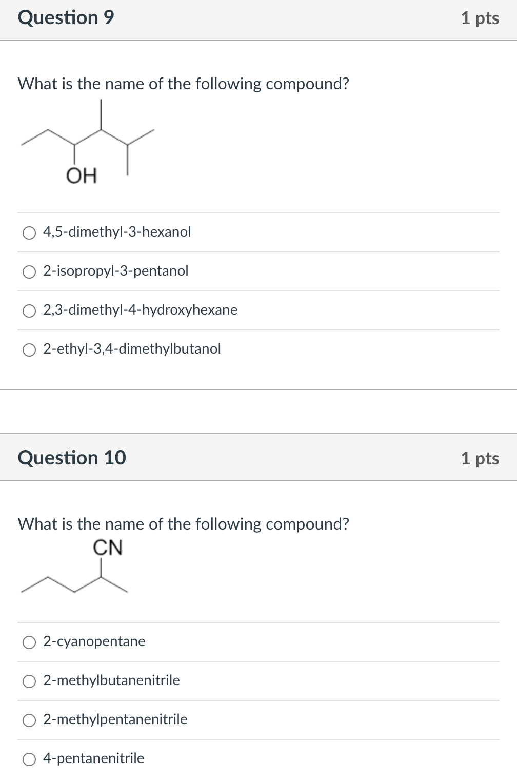 Solved What is the name of the following compound? | Chegg.com
