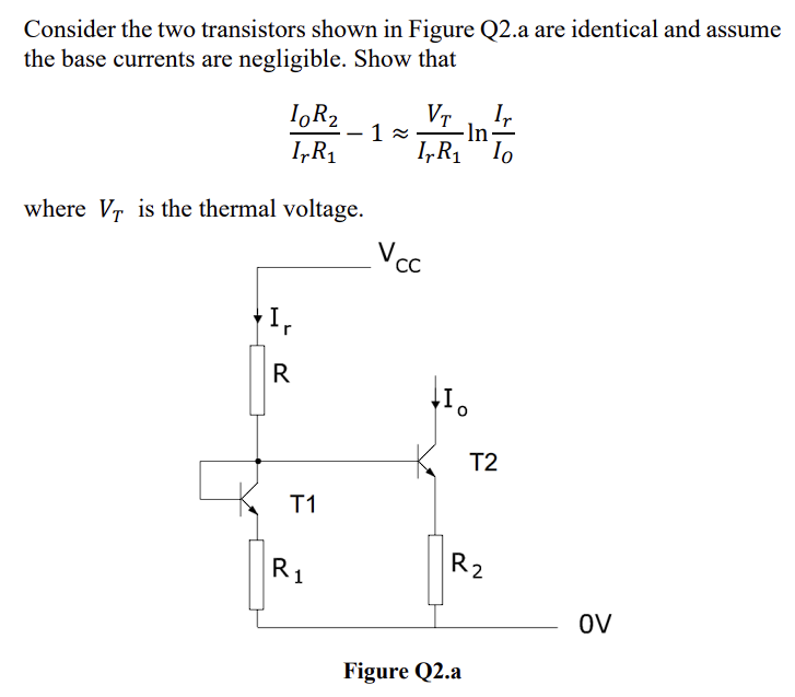 Solved Consider the two transistors shown in Figure Q2.a are | Chegg.com