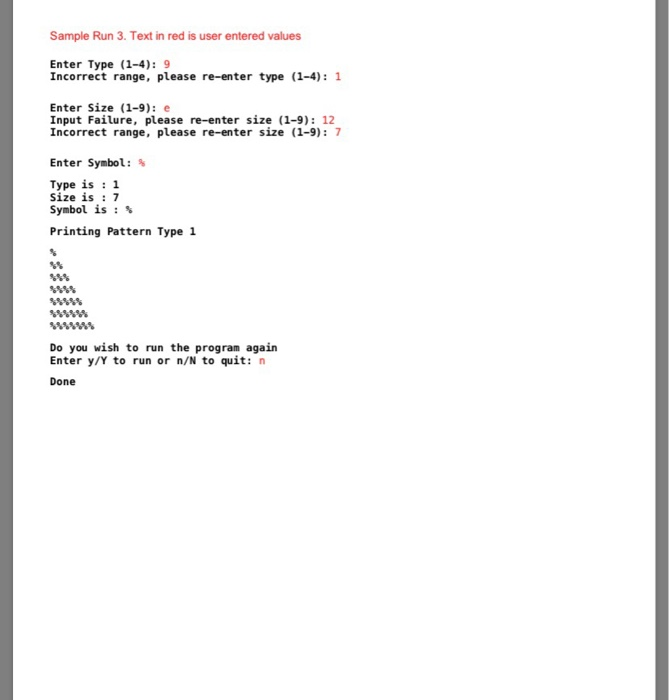 Solved Q1 Write A Single Program That Uses Loops To Display