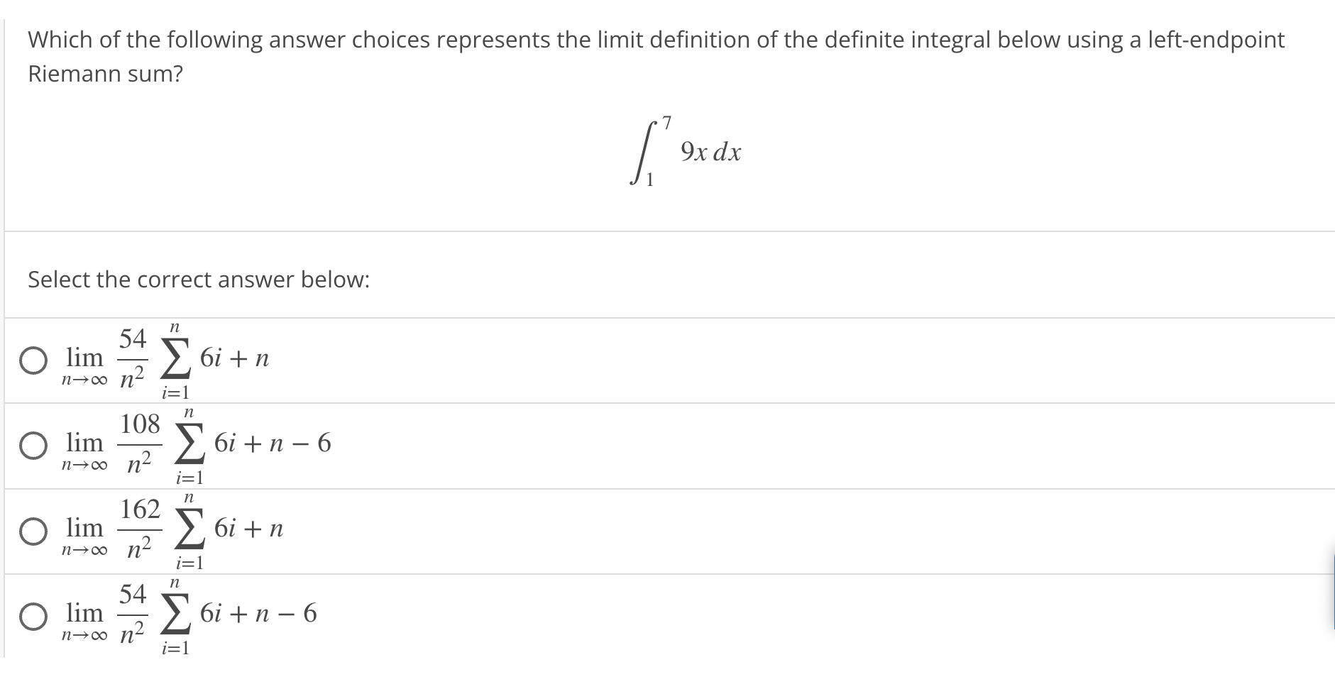 Solved Which of the following answer choices represents the | Chegg.com