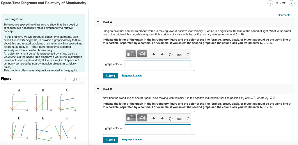 Solved Space-Time Diagrams and Relativity of Simultaneity 5 | Chegg.com