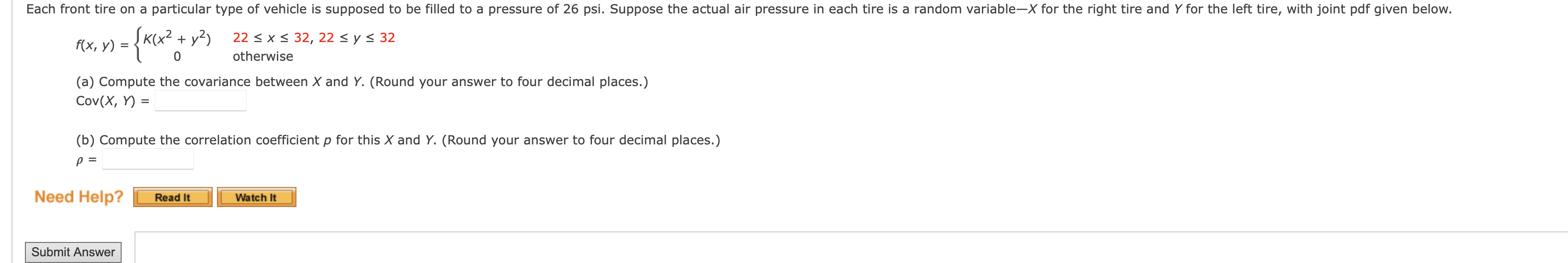 Solved f(x,y)={K(x2+y2)022≤x≤32,22≤y≤32 otherwise (a) | Chegg.com