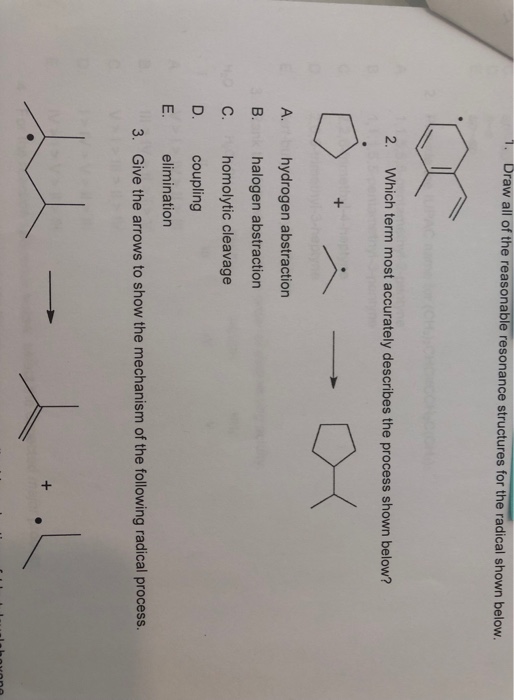 Solved . Draw all of the reasonable resonance structures for | Chegg.com