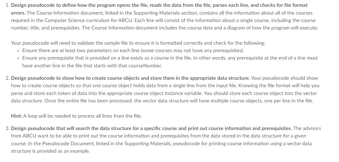 1. Design pseudocode to define how the program opens | Chegg.com