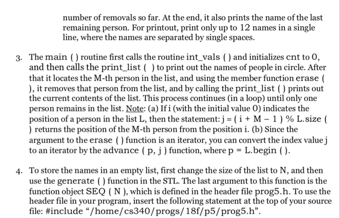 Solved The problem is known as the Josephus problem and | Chegg.com