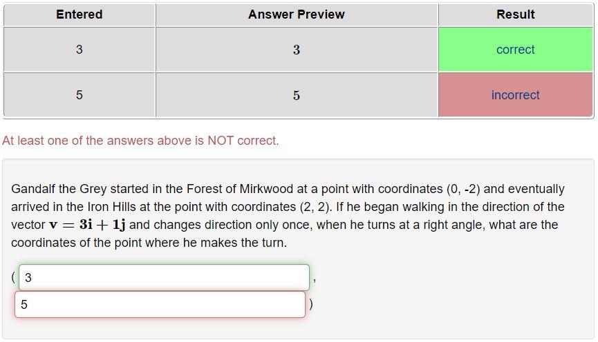 Solved Entered Answer Preview Result 3 3 correct 5 OT 5 | Chegg.com