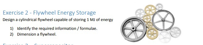 Exercise 2 - Flywheel Energy Storage Design a | Chegg.com