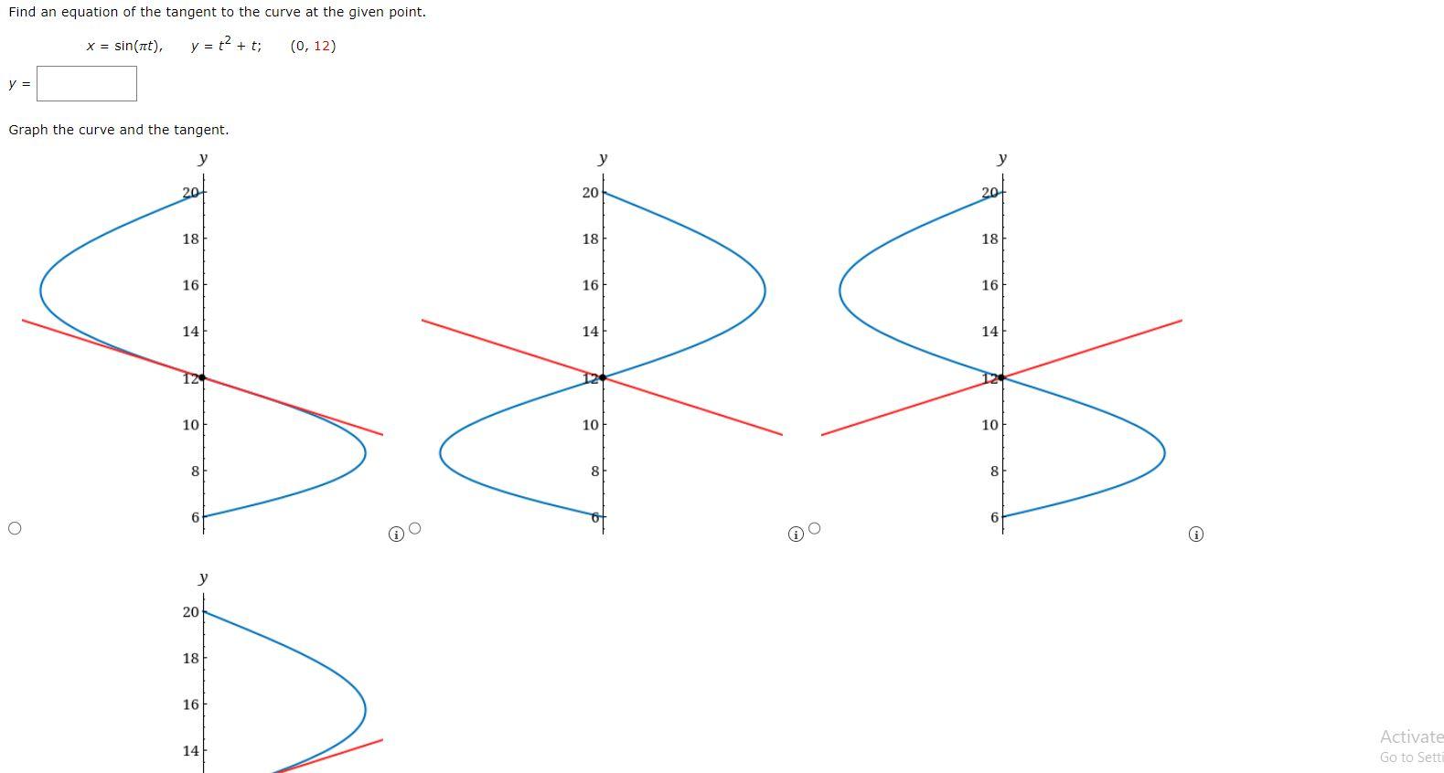 Solved Find an equation of the tangent to the curve at the | Chegg.com
