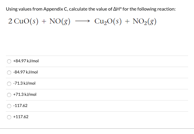 Solved Using values from Appendix C, calculate the value of | Chegg.com