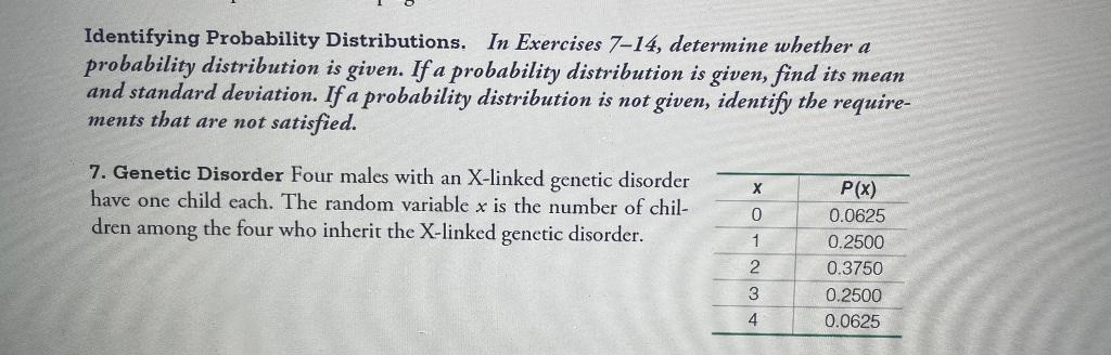 Solved Create a probability distribution for problem 7 and | Chegg.com