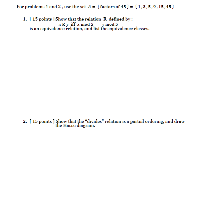 Solved SUBJECT: DISCRETE MATHEMATICS PLEASE DEMONSTRATE AND | Chegg.com