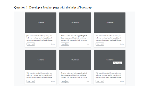 Solved Question 1: Develop a Product page with the help of | Chegg.com
