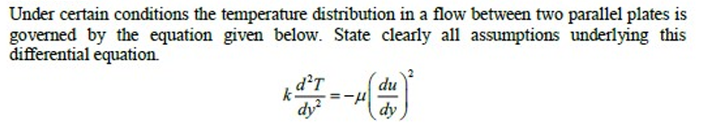 Solved Under certain conditions the temperature distribution | Chegg.com