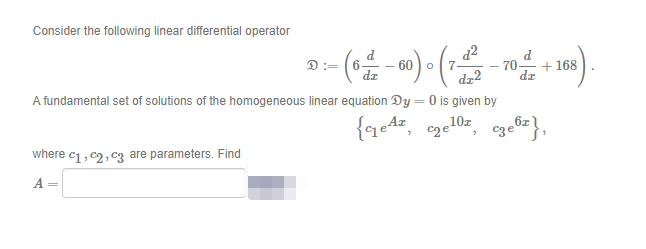 Solved Consider the following linear differential operator | Chegg.com