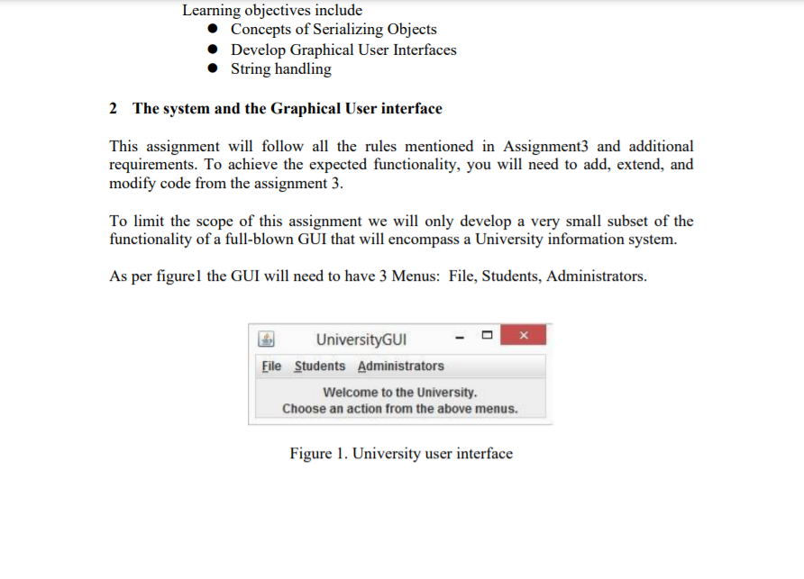 Solved Learning objectives include • Concepts of Serializing | Chegg.com