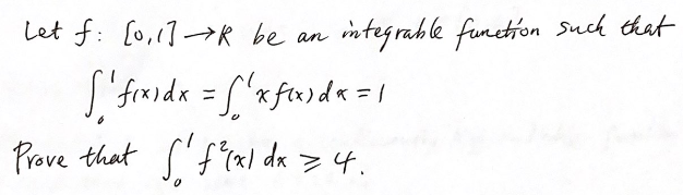 Solved an Let f: [0,1] →R be integrable function such that | Chegg.com