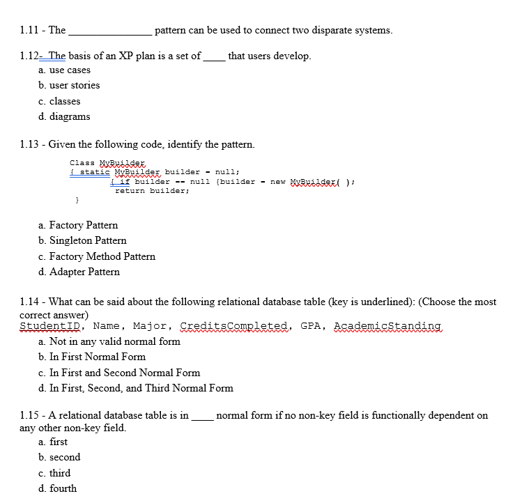 Solved 1.11 - The pattern can be used to connect two | Chegg.com