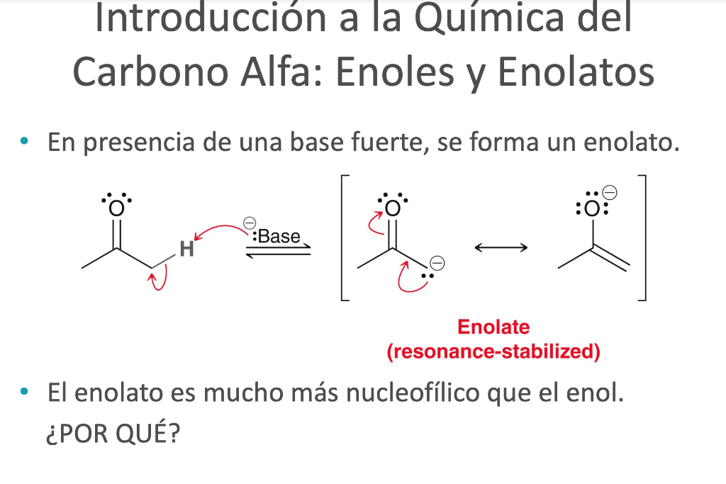 Solved In the presence of a strong base, an enolate is | Chegg.com