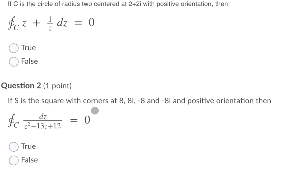 Solved If C is the circle of radius two centered at 2+2i | Chegg.com