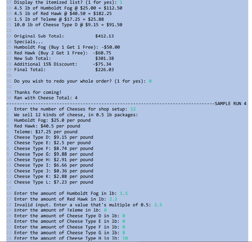 Follow the instruction and fix the incomplete program | Chegg.com