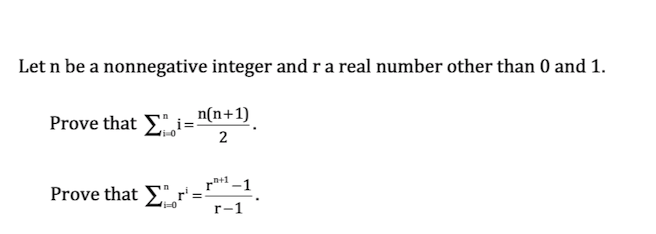 Solved Let n be a nonnegative integer and r a real number | Chegg.com