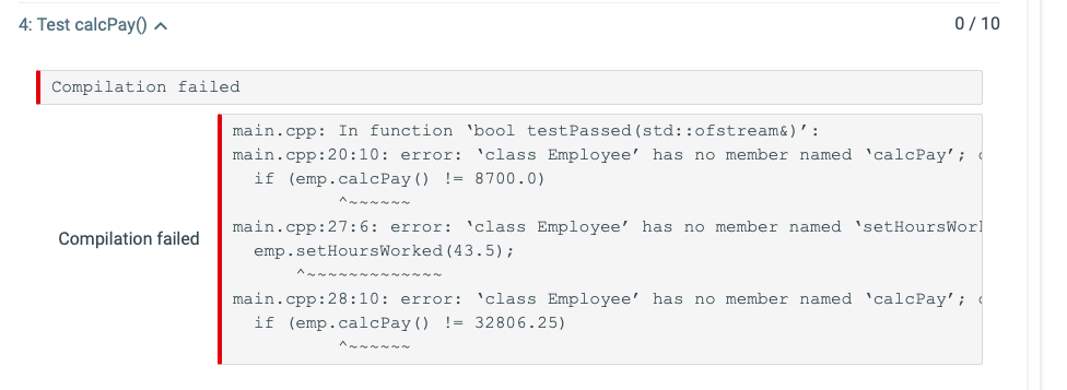 Solved 1: Test Parameterized Constructor and Getters 0/10 | Chegg.com