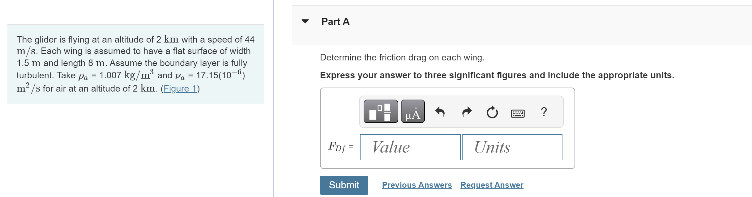 Solved The glider is flying at an altitude of 2 km with a | Chegg.com