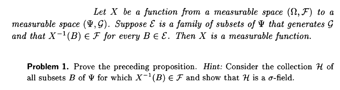 Solved Let X Be A Function From A Measurable Space Ω F To
