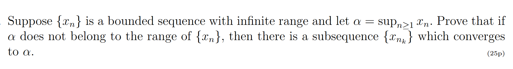 Solved Suppose {{n} is a bounded sequence with infinite | Chegg.com