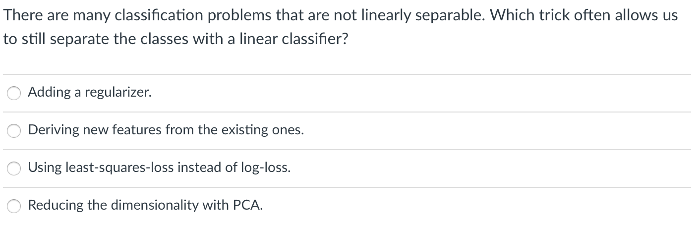 Solved There are many classification problems that are not | Chegg.com