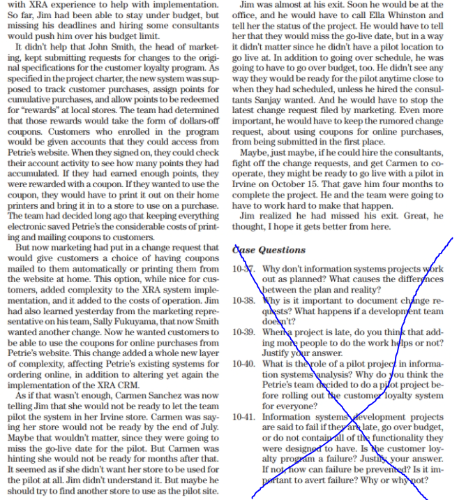 Solved Consider the reasons implementations fail. Choose | Chegg.com