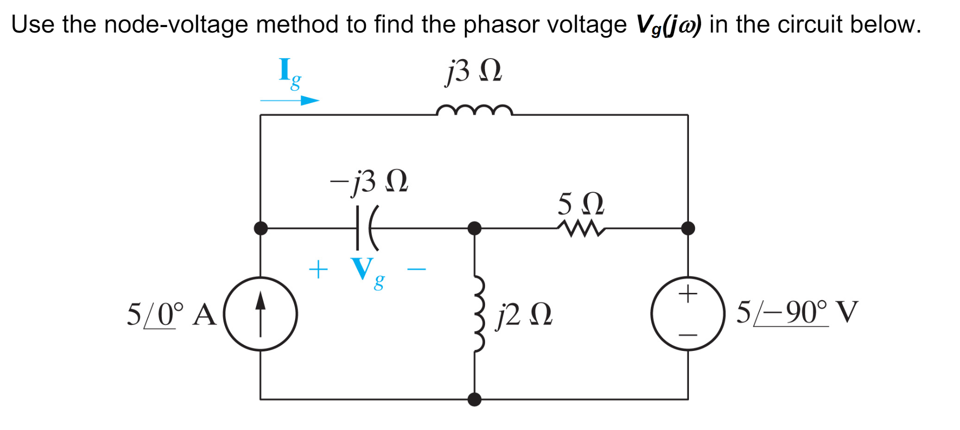 Solved Use the node-voltage method to find the phasor | Chegg.com