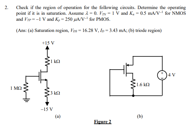 Solved 2 Check If The Region Of Operation For The Following