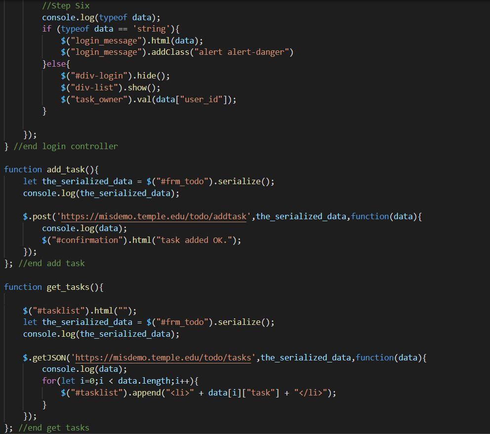 IN JAVASCRIPT. Please finish the code. (step 7) Now, | Chegg.com