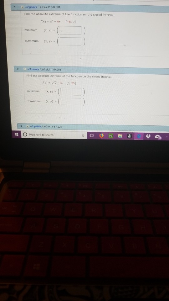Solved 1. 12 points LarCalc11 3.R.001 Find the absolute | Chegg.com Solved 1. 12 points LarCalc11 3.R.001 Find the absolute | Chegg.com