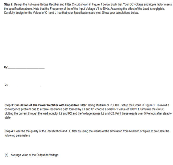 Solved Question 1: Design of LC Output Filter to Limit the | Chegg.com