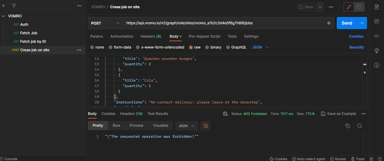 Solved I am trying to test the integration of Vromo with my | Chegg.com
