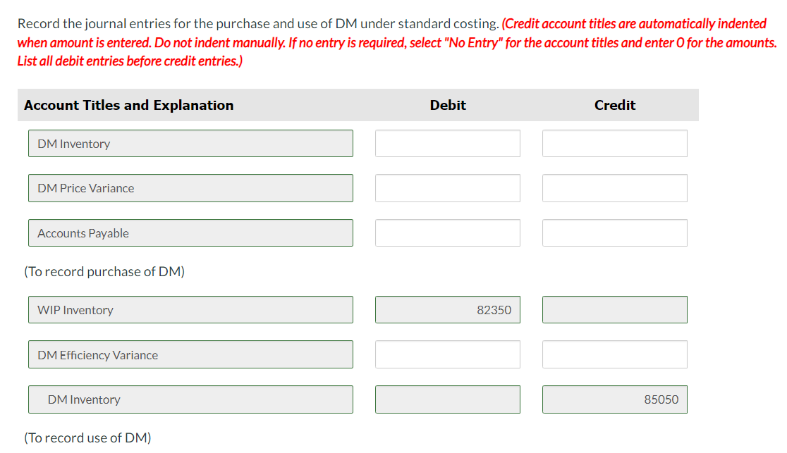 Solved Record the journal entries for the purchase and use | Chegg.com