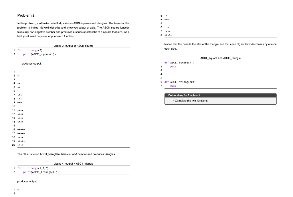 Solved Problem 2 3 * 4 In this problem, you'll write code | Chegg.com