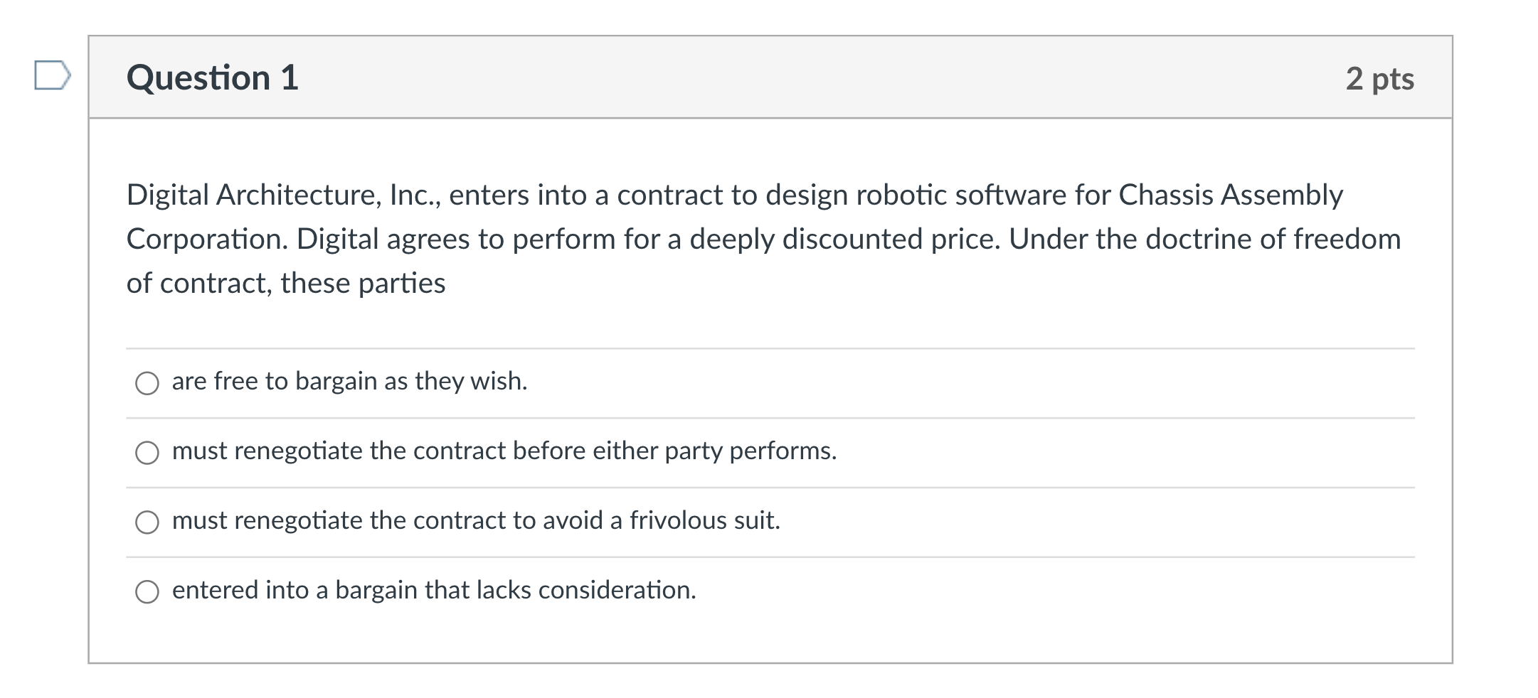 Solved Question 1 2 pts Digital Architecture, Inc., enters | Chegg.com